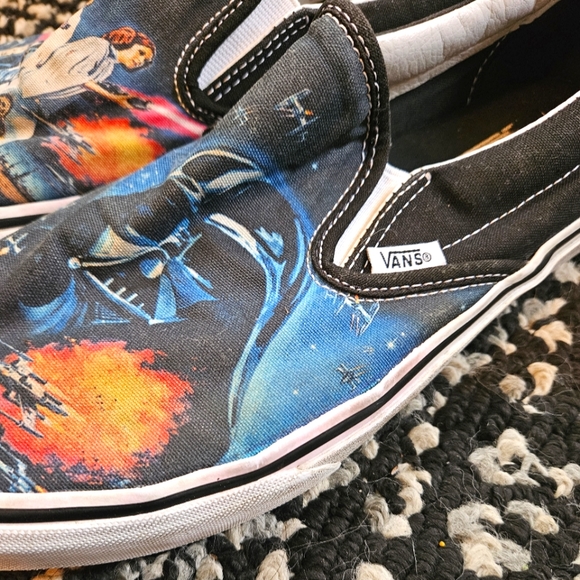 Vans | Shoes | Vans Star Wars A New Hope Slip On Shoes Men Darth Vader ...